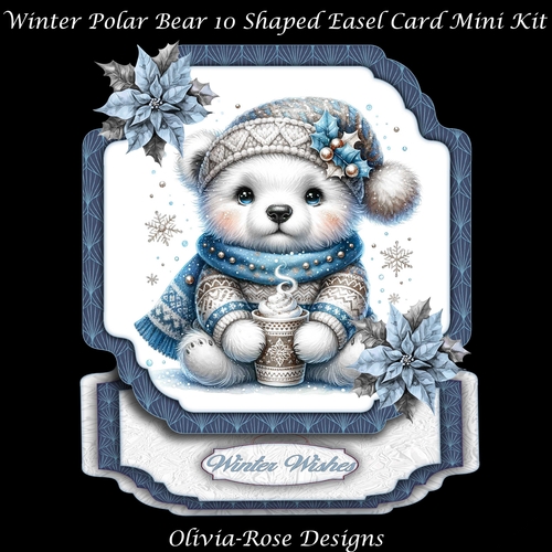 Winter Polar Bear 10 Shaped Easel Card Mini Kit - CUP1289713_104105 ...