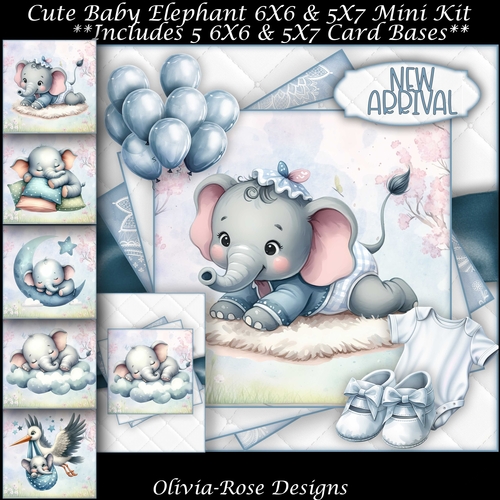 Cute Baby Elephant Mini Kit - CUP1290787_104105 | Craftsuprint