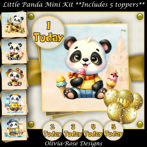 Little Panda Mini Kit 7X7 - CUP1291641_104105 | Craftsuprint