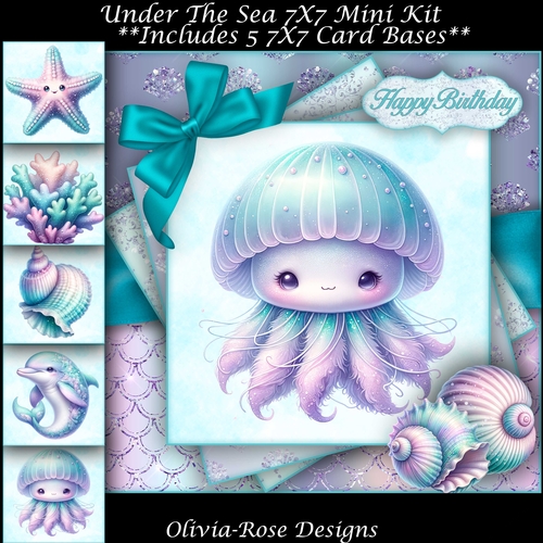 Under The Sea Mini Kit 7X7 - CUP1308111_104105 | Craftsuprint