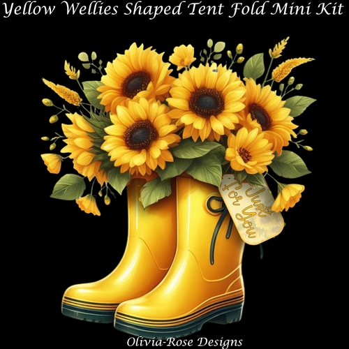Yellow Wellies Shaped Tent Fold Mini Kit - CUP1309340_104105 | Craftsuprint