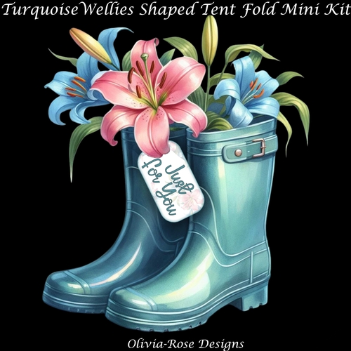 Turquoise Wellies Shaped Tent Fold Mini Kit - CUP1309344_104105 ...