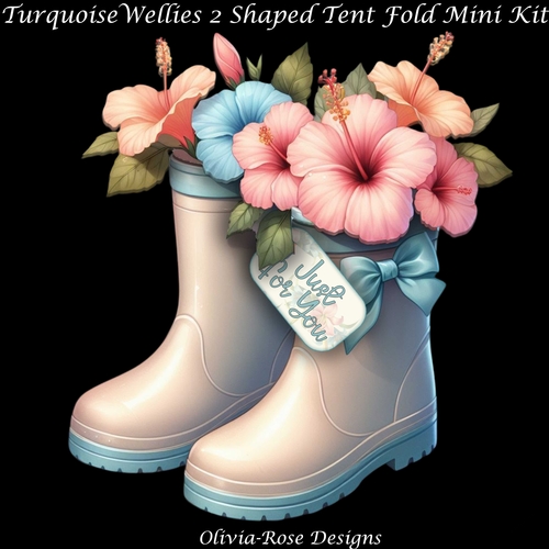 Turquoise Wellies 2 Shaped Tent Fold Mini Kit - CUP1309345_104105 ...