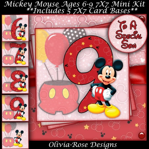Mickey Mouse Ages 6-9 7X7 Mini Kit - CUP1311870_104105 | Craftsuprint