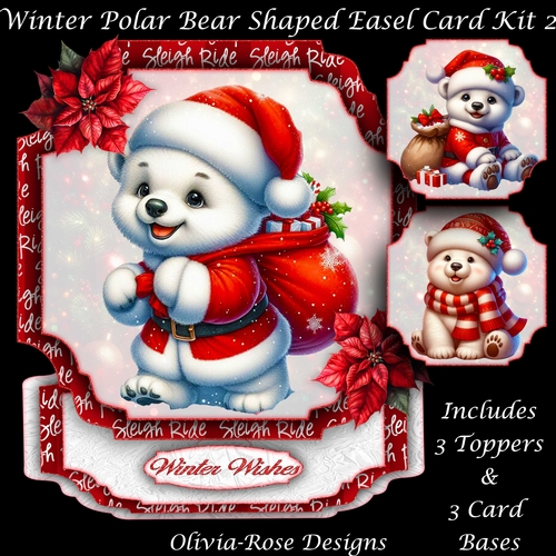 Winter Polar Bear Shaped Easel Card Kit 2 - CUP1343546_104105 ...