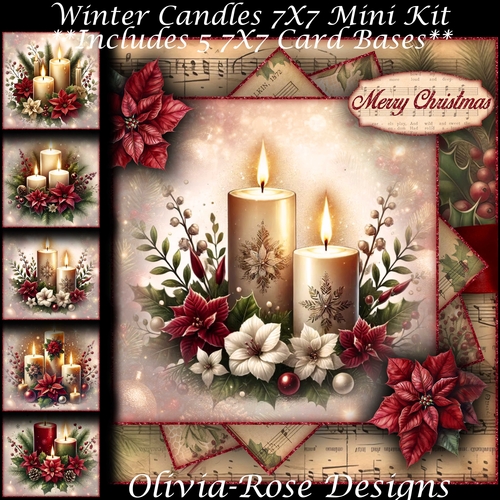 Winter Candles Mini Kit 7X7 - CUP1350628_104105 | Craftsuprint
