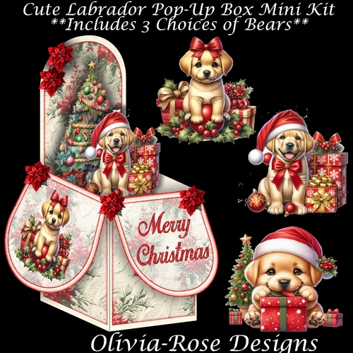 Cute Labrador Pop-Up Box Mini Kit - CUP1352403_104105 | Craftsuprint