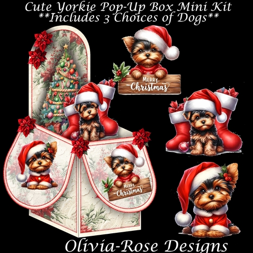 Cute Yorkie Pop-Up Box Mini Kit - CUP1352514_104105 | Craftsuprint