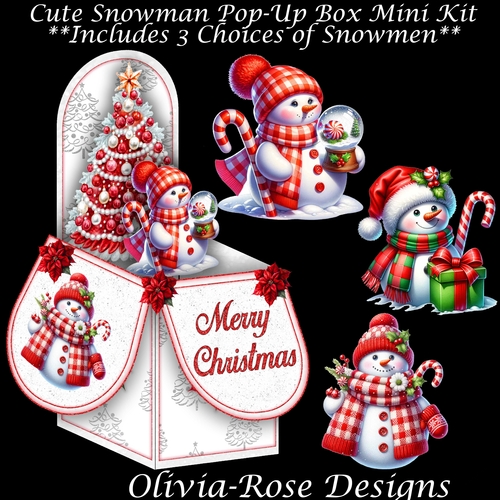 Cute Snowman Pop-Up Box Mini Kit - CUP1352567_104105 | Craftsuprint