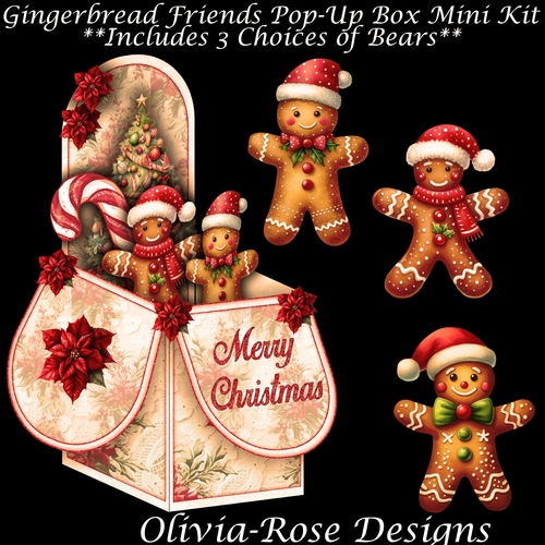 Gingerbread Friends Pop-Up Box Mini Kit - CUP1352984_104105 | Craftsuprint