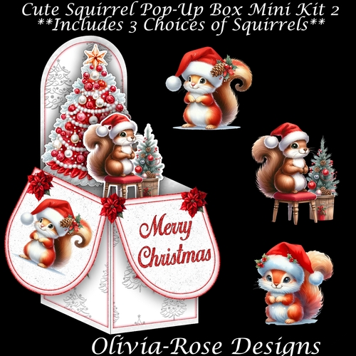 Cute Squirrel Pop-Up Box Mini Kit 2 - CUP1353068_104105 | Craftsuprint