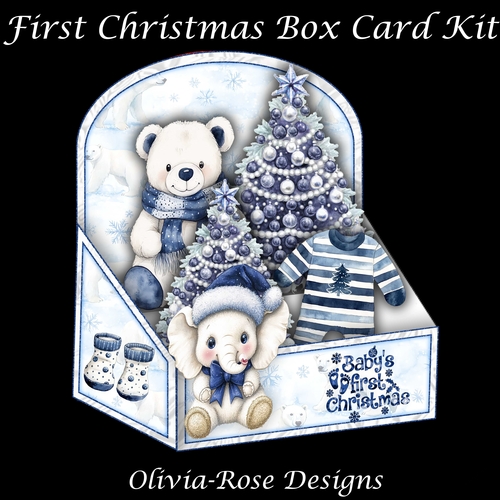 First Christmas Box Card Mini Kit - CUP1354389_104105 | Craftsuprint