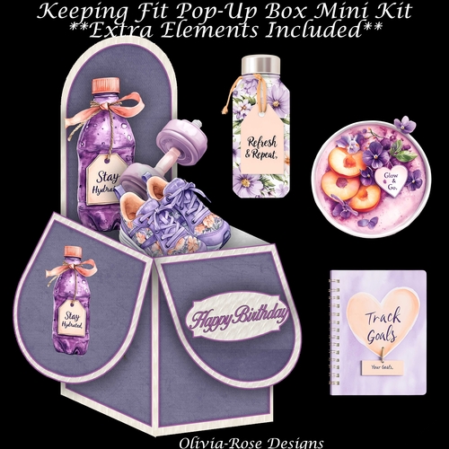 Keeping Fit Pop-Up Box Mini Kit - CUP1354624_104105 | Craftsuprint