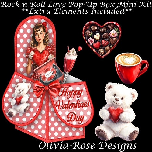 Rock n Roll Love Pop-Up Box Mini Kit - CUP1355769_104105 | Craftsuprint