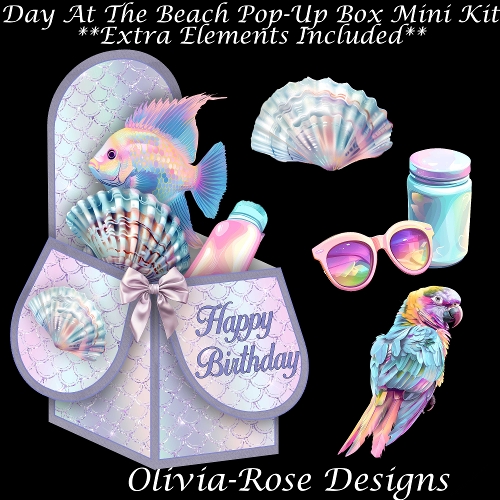 Day At The Beach Pop-Up Box Mini Kit - CUP1356008_104105 | Craftsuprint