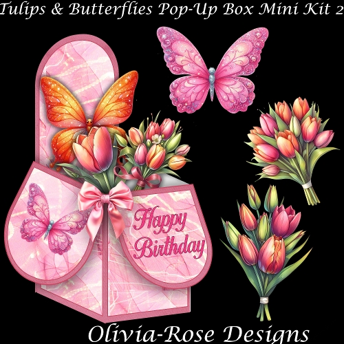 Tulips & Butterflies Pop-Up Box Mini Kit 2 - CUP1356185_104105 ...