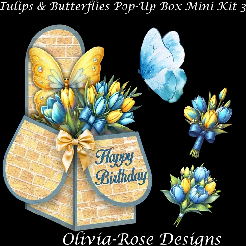 Tulips & Butterflies Pop-Up Box Mini Kit 3 - CUP1356191_104105 ...