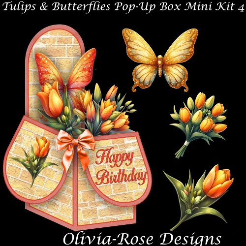 Tulips & Butterflies Pop-Up Box Mini Kit 4 - CUP1356192_104105 ...