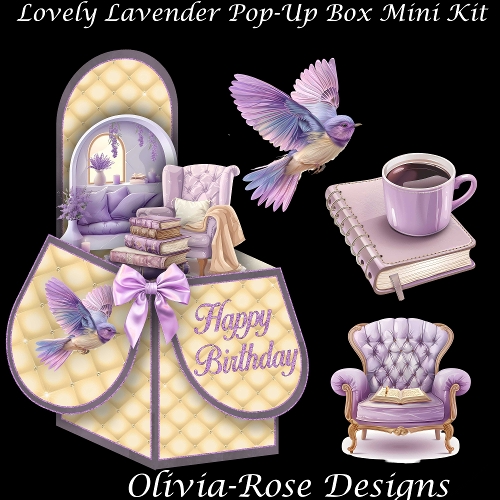 Lovely Lavender Pop-Up Box Mini Kit - CUP1359644_104105 | Craftsuprint