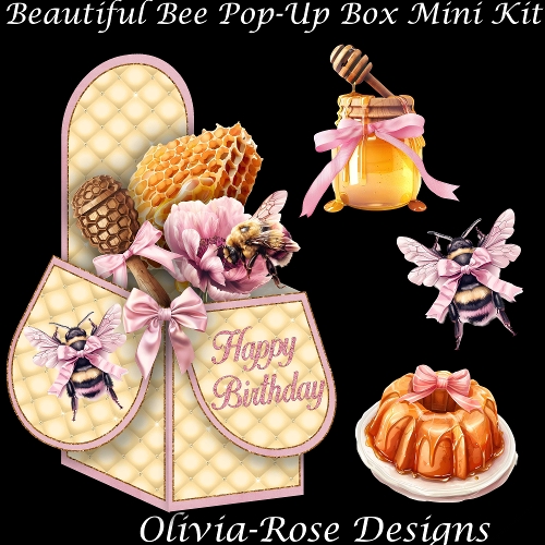 Beautiful Bee Pop-Up Box Mini Kit - CUP1359660_104105 | Craftsuprint