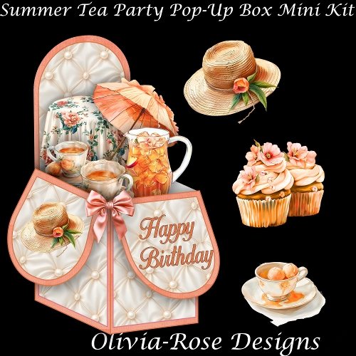 Summer Tea Party Pop-Up Box Mini Kit - CUP1359871_104105 | Craftsuprint