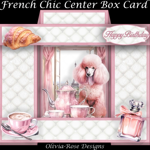 French Chic Center Box Card Mini Kit - CUP1359995_104105 | Craftsuprint