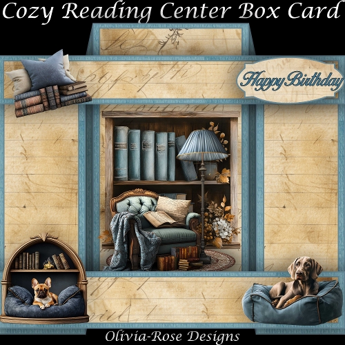 Cozy Reading Center Box Card Mini Kit - CUP1360074_104105 | Craftsuprint