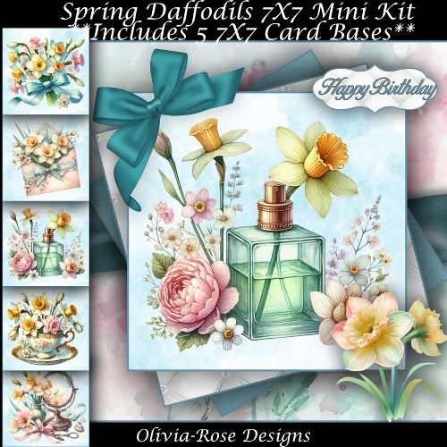 Spring Daffodils Mini Kit 7X7 - CUP1365219_104105 | Craftsuprint