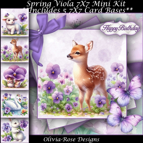 Spring Viola Mini Kit 7X7 - CUP1366835_104105 | Craftsuprint