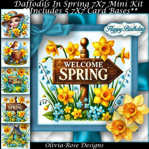 Daffodils In Spring Mini Kit 7X7 - CUP1371218_104105 | Craftsuprint