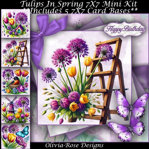Tulips In Spring Mini Kit 7X7 - CUP1371271_104105 | Craftsuprint