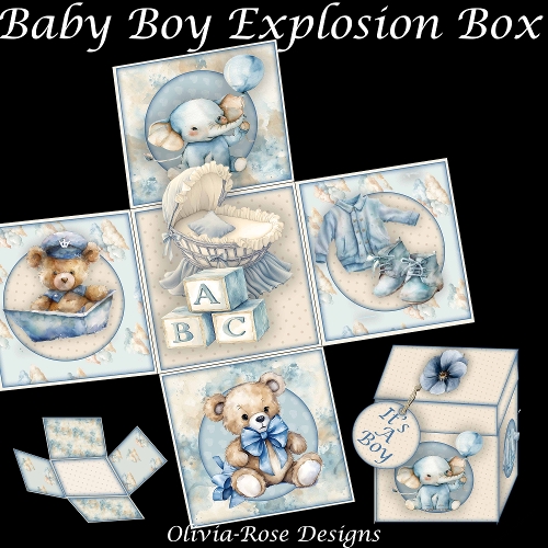 Baby Boy Explosion Box - CUP1375306_104105 | Craftsuprint