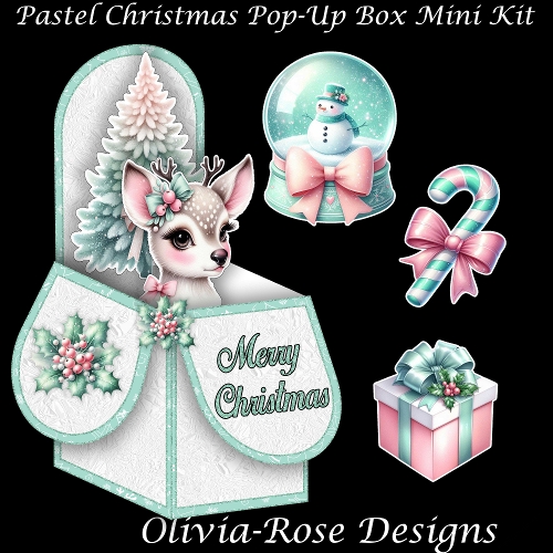 Pastel Christmas Pop-Up Box Mini Kit - CUP1388239_104105 | Craftsuprint