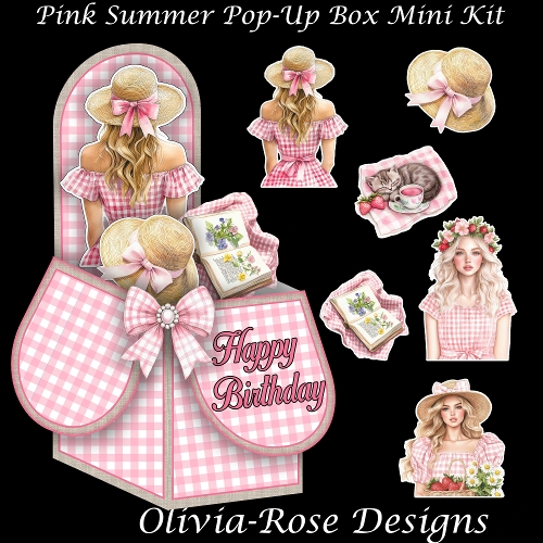 Pink Summer Pop-Up Box Mini Kit - CUP1390567_104105 | Craftsuprint