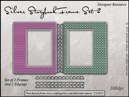 Silver Storybook Frame Set 2 - CUP201523_1169 | Craftsuprint