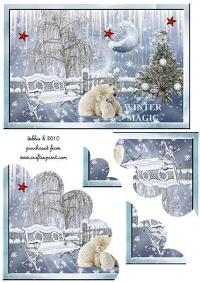 Magical Winter Corner Stacker - CUP138286_708 | Craftsuprint