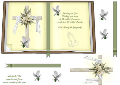 With Heartfelt Sympathy Book Sheet - CUP260896_708 | Craftsuprint