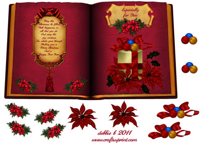 A Christmas Gift Open Book Sheet - CUP262818_708 | Craftsuprint