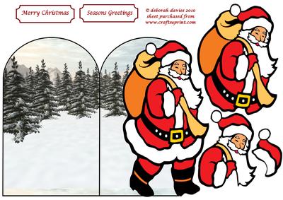 Santa Shaped Card - CUP120966_613 | Craftsuprint