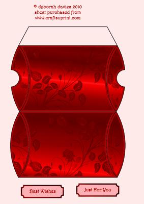 Red Pillow Box - CUP153683_613 | Craftsuprint