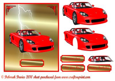 Fast Car Quick Card - CUP161856_613 | Craftsuprint