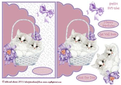 Cute Kitties Envelope Card - CUP219547_613 | Craftsuprint