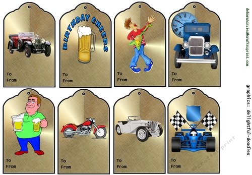 Male Gift Tags - CUP902945_613 | Craftsuprint