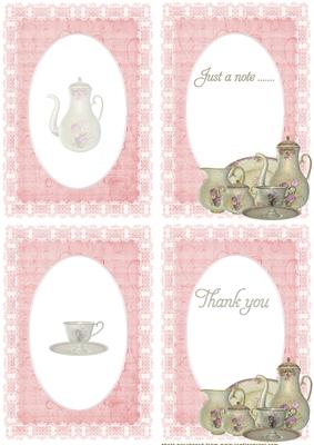 Time for Tea Notelet Cards - CUP169629_688 | Craftsuprint