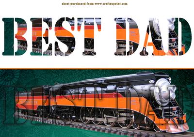 Best Dad with Train - CUP202658_688 | Craftsuprint