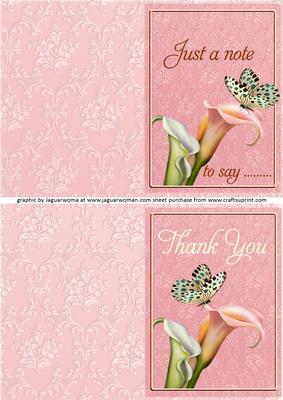 Lily Notelets 3 - CUP513221_688 | Craftsuprint