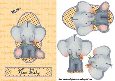 New Baby Ele - CUP551669_688 | Craftsuprint