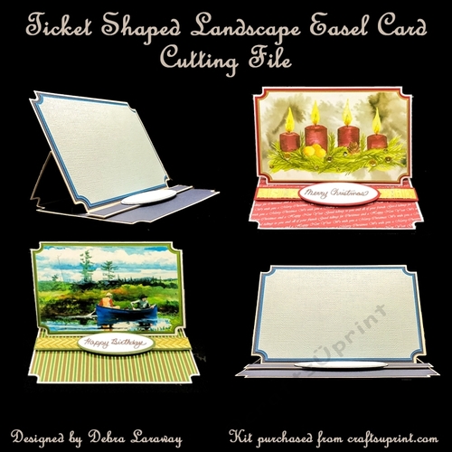 Ticket, Easel Card, Cutting File, Template, Shaped Easel, Interactive ...