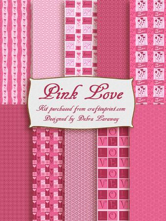 Pink Love Valentine Romance Backing Papers - CUP288208_1571 | Craftsuprint