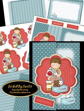 Get Well Boy Card Kit - CUP302021_1571 | Craftsuprint
